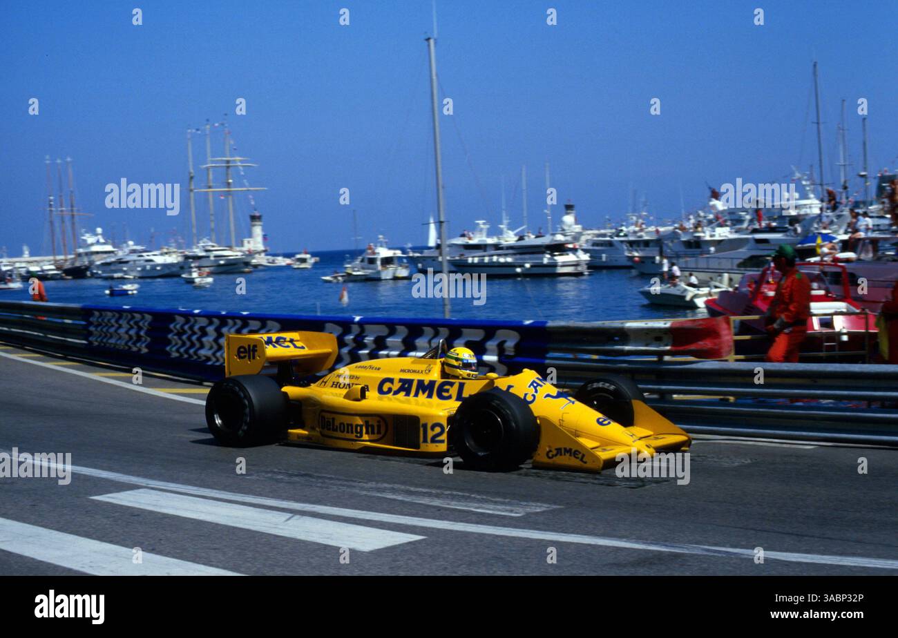 Race winner, Ayrton Senna (BRA) Lotus 99T..Monaco Grand Prix, Monte ...