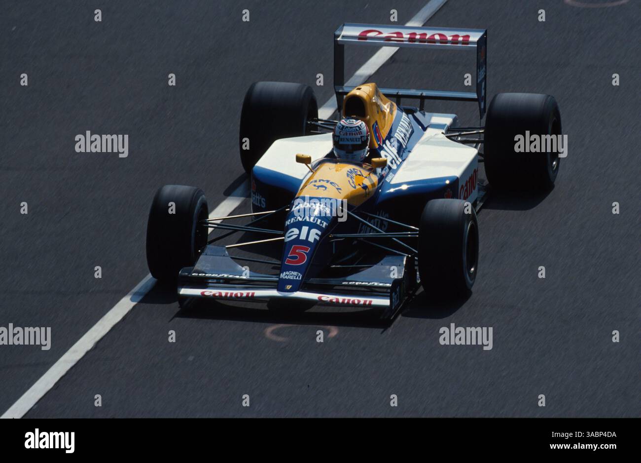 Nigel Mansell (GBR) Williams FW14, 1st place...Italian Grand Prix ...