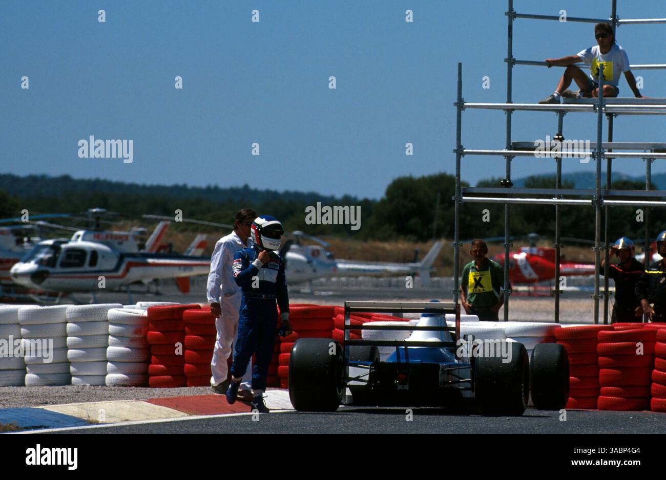 Jean Alesi retires his Tyrrell..French GP, Paul Ricard, France, 8 July ...