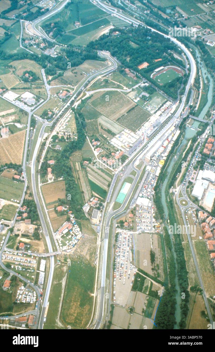 An aerial view of the Imola circuit..San Marino GP, 1990 (Credit Image ...