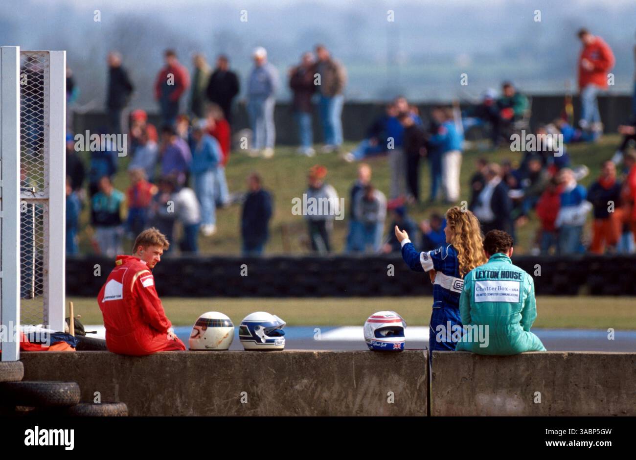 L to R) Allan McNish (GBR) DAMS, Giovanna Amati (ITA) and Andrew ...