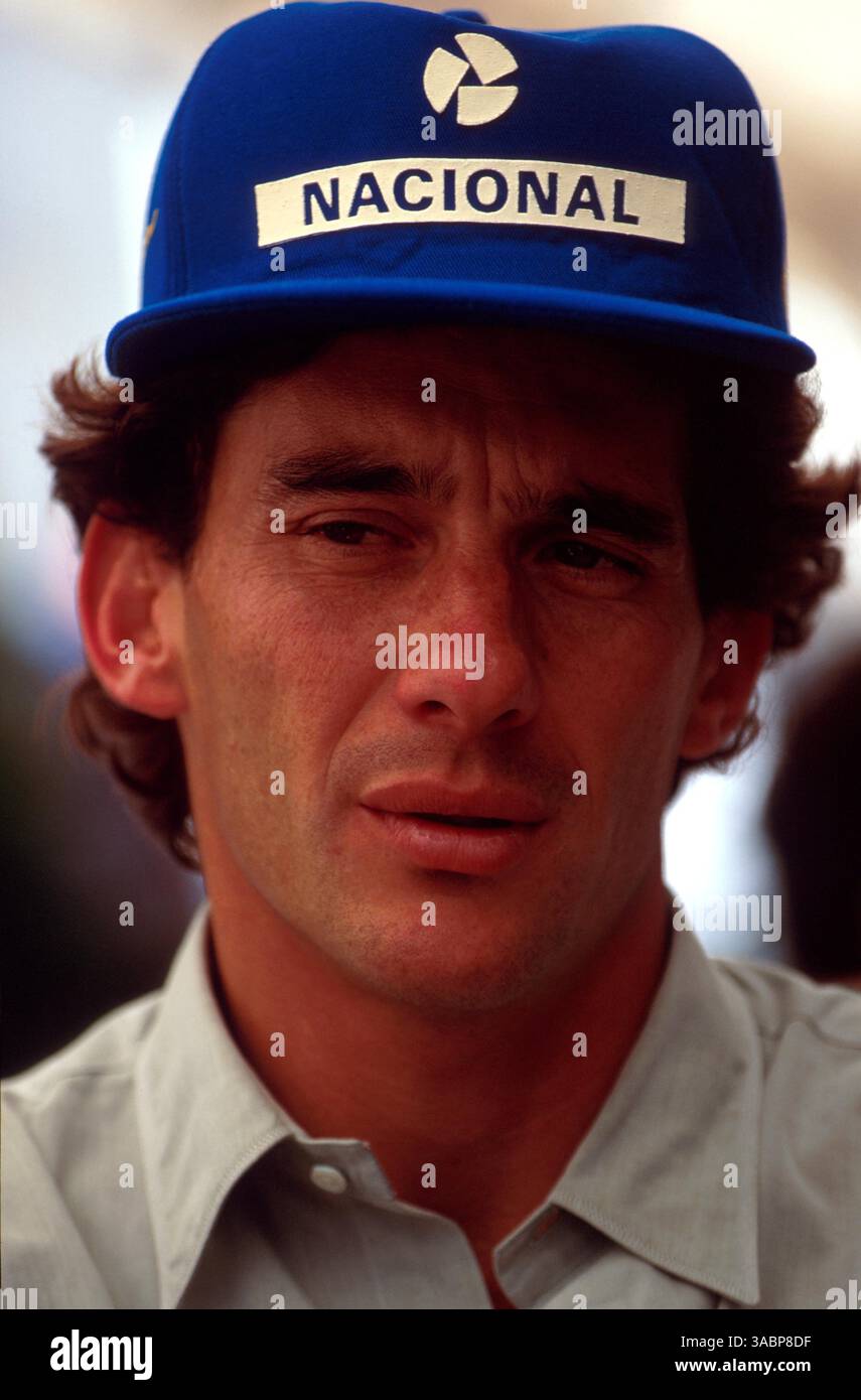 Ayrton Senna before his fatal accident..San Marino GP, Imola, Italy, 1 May 1994 (Credit Image ...