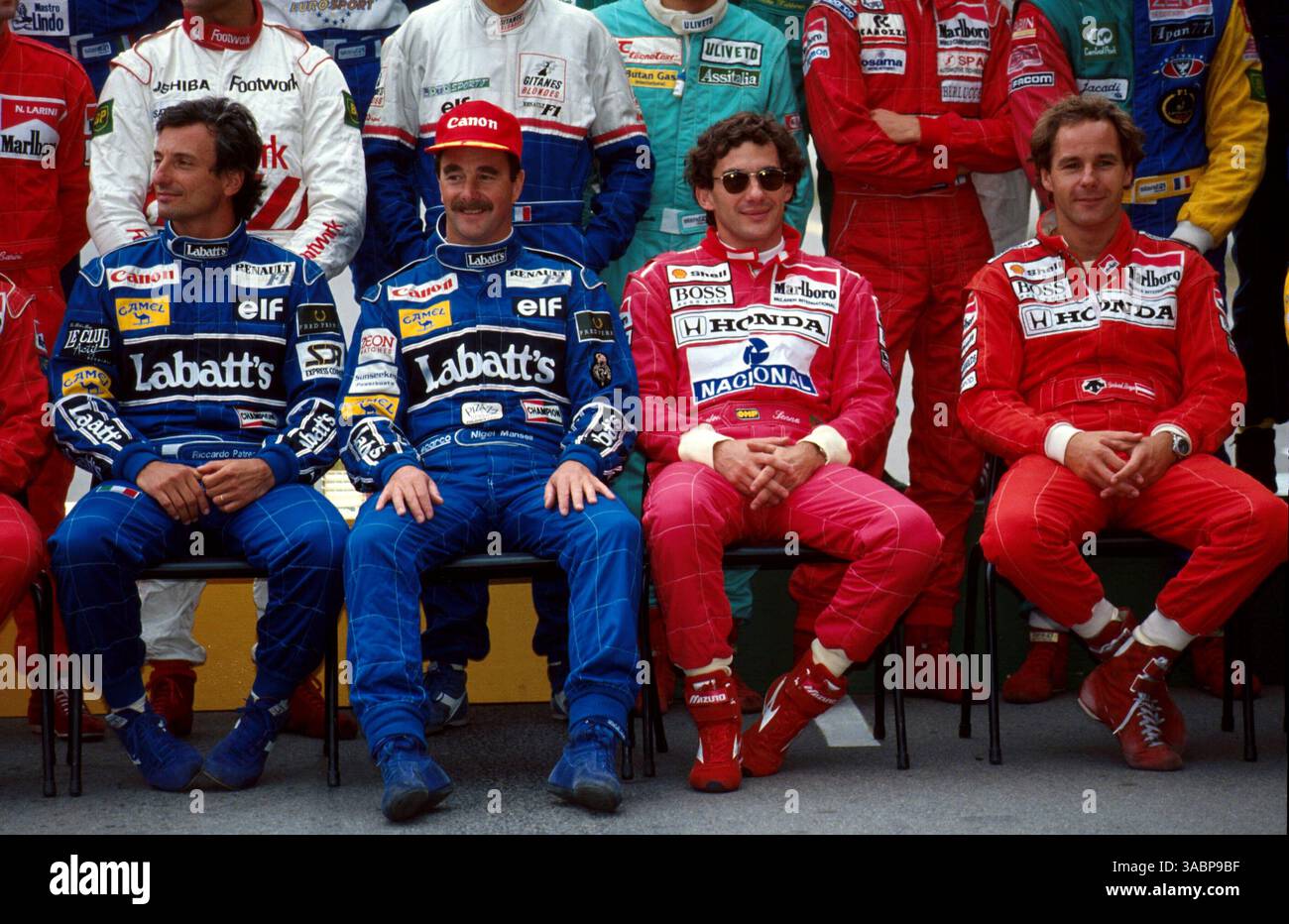 Mansell and Senna look happy before the race, but then their collision ...