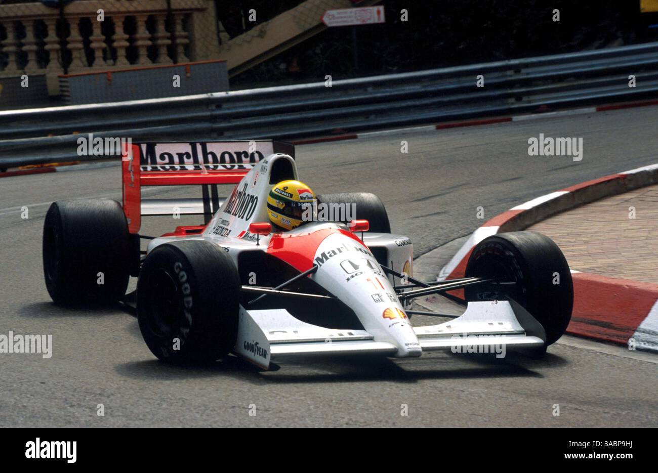 Race winner Ayrton Senna (BRA) McLaren MP4/6...Monaco Grand Prix, Monte ...