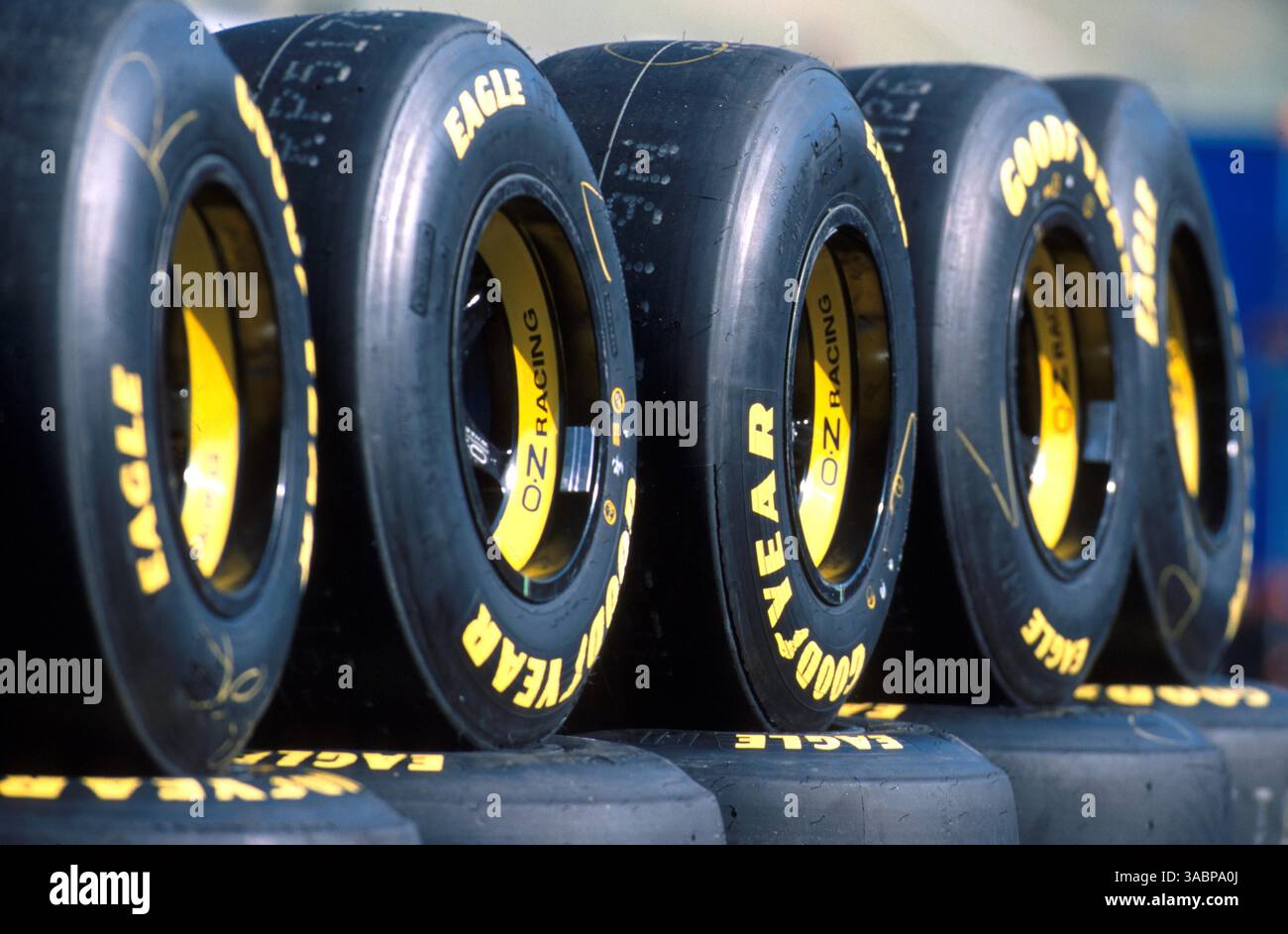 Goodyear Eagle tyres primed for race action. ..Formula One World ...
