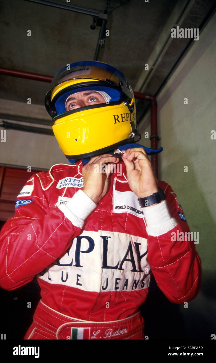 Race winner Luca Badoer (ITA) Team Crypton prepares himself for action ...