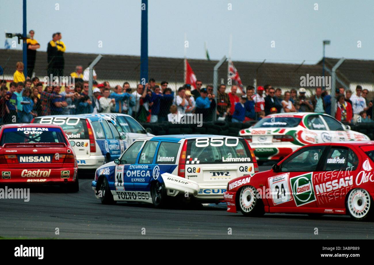 Jan Lammers (NED) Volvo 850 runs with a damaged rear bumper..British ...
