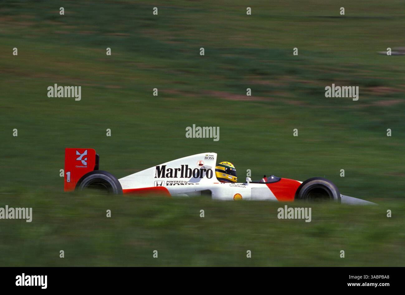 Ayrton Senna (BRA) McLaren Honda MP4/7A...Brazilian Grand Prix ...