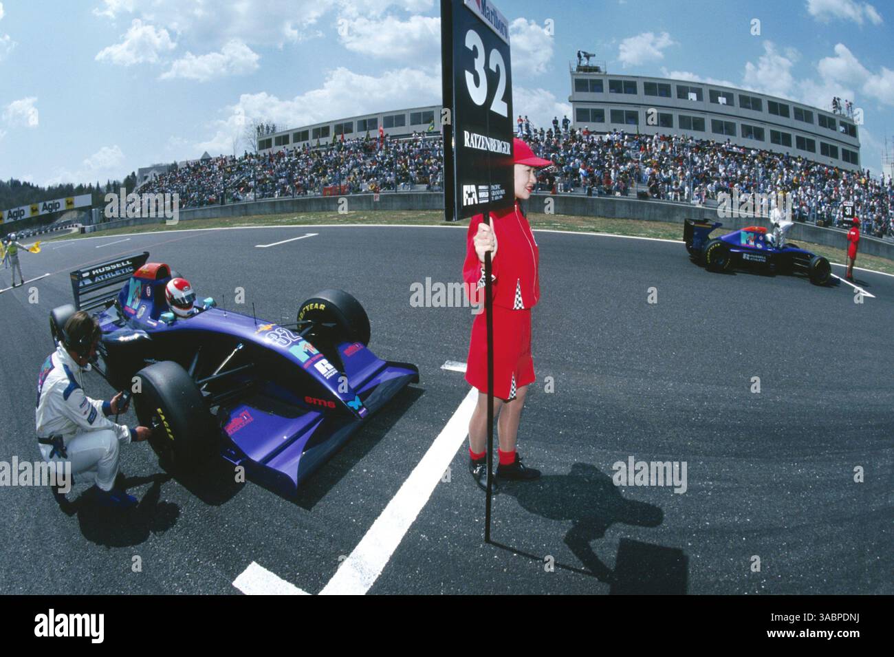 Roland Ratzenberger (AUT) Simtek S941 prepares on the grid for his GP ...