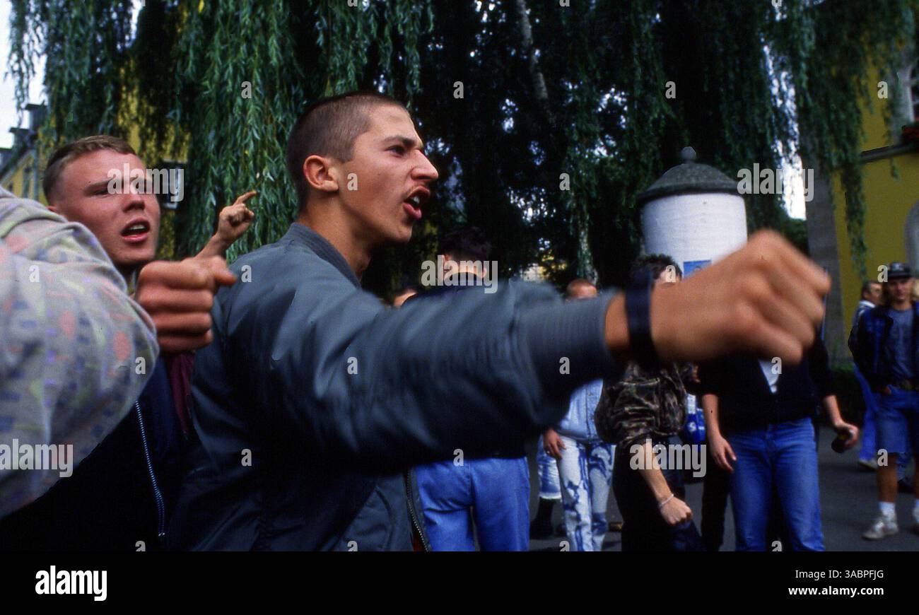 Aug 17, 1990 - Wundsiedel, Germany - On the anniversary of Rudolf Hess ...