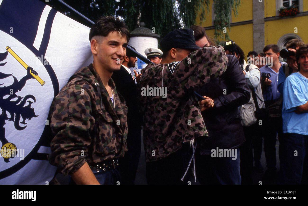 Aug 17, 1990 - Wundsiedel, Germany - On the anniversary of Rudolf Hess ...