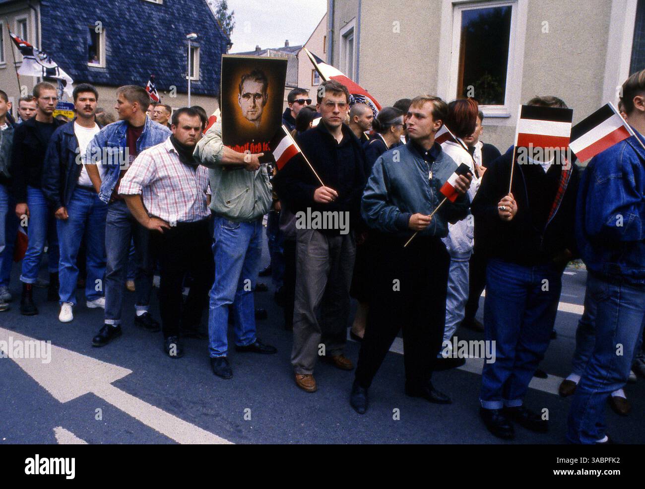 Aug 17, 1990 - Wundsiedel, Germany - On the anniversary of Rudolf Hess ...