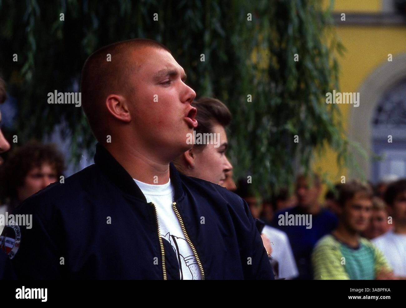 Aug 17, 1990 - Wundsiedel, Germany - On the anniversary of Rudolf Hess ...