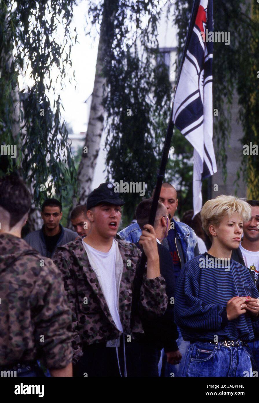 Aug 17, 1990 - Wundsiedel, Germany - On the anniversary of Rudolf Hess ...