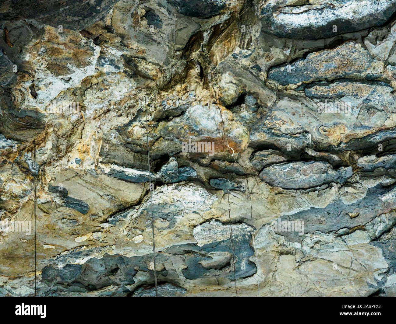 Colorful interior of the Sudwala Caves, Mpumalanga, South Africa Stock ...