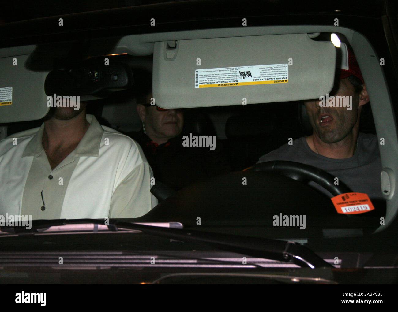Elton John is leaving Mr Chow restaurant in Beverly Hills, Ca. on ...