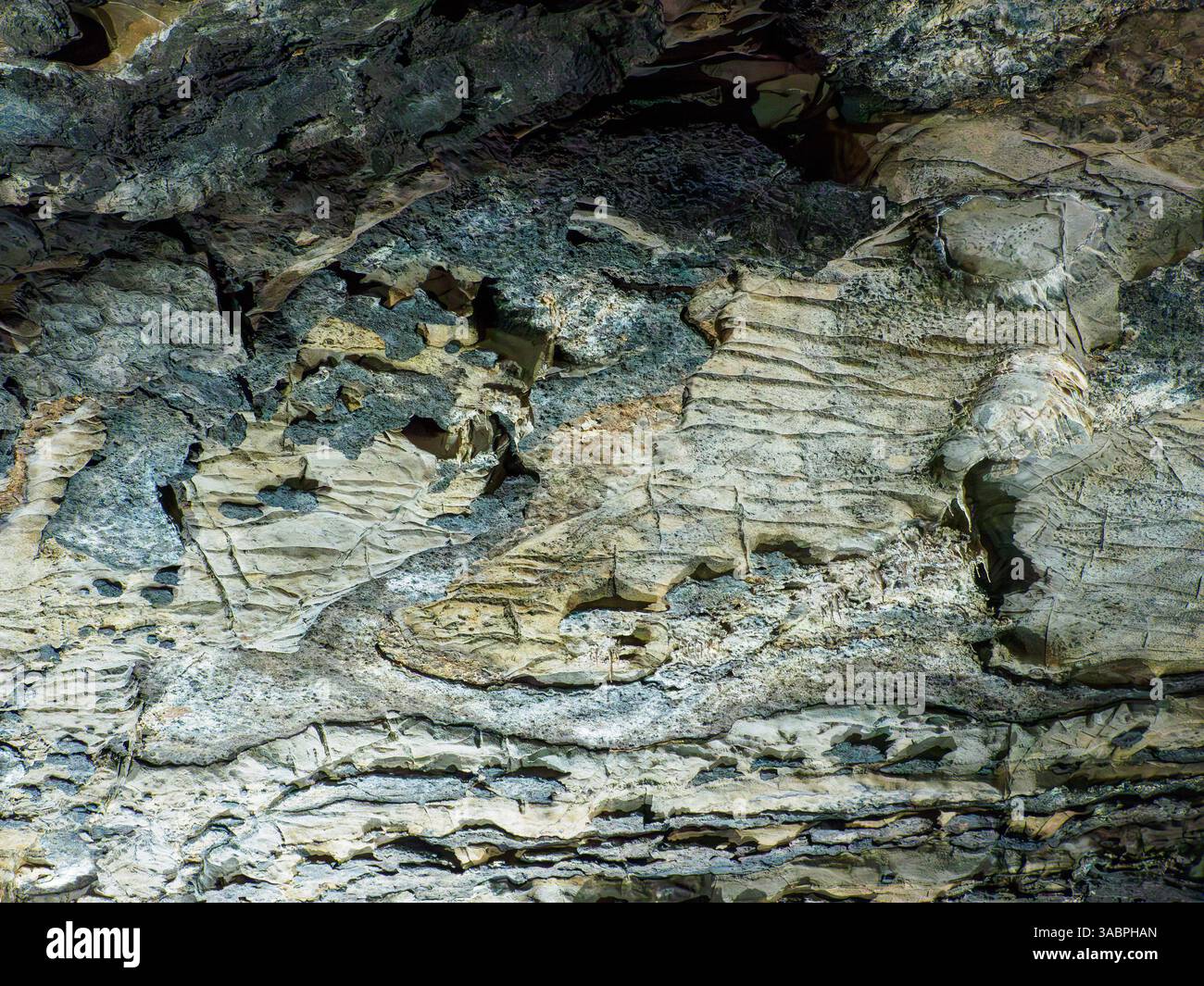 Colorful interior of the Sudwala Caves, Mpumalanga, South Africa Stock ...