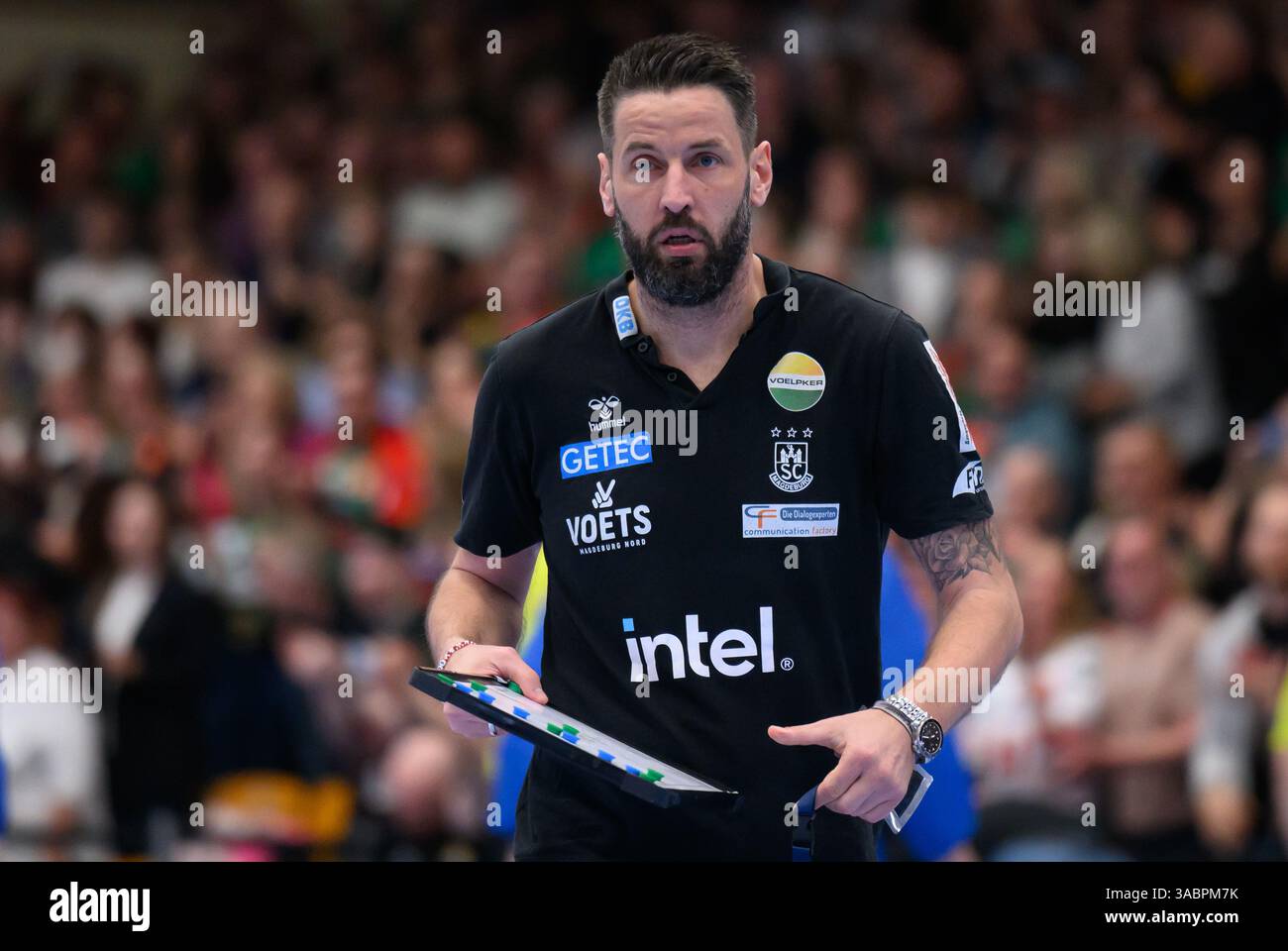 Dessau, Germany. 02nd Apr, 2025. Handball, Champions League, round of ...