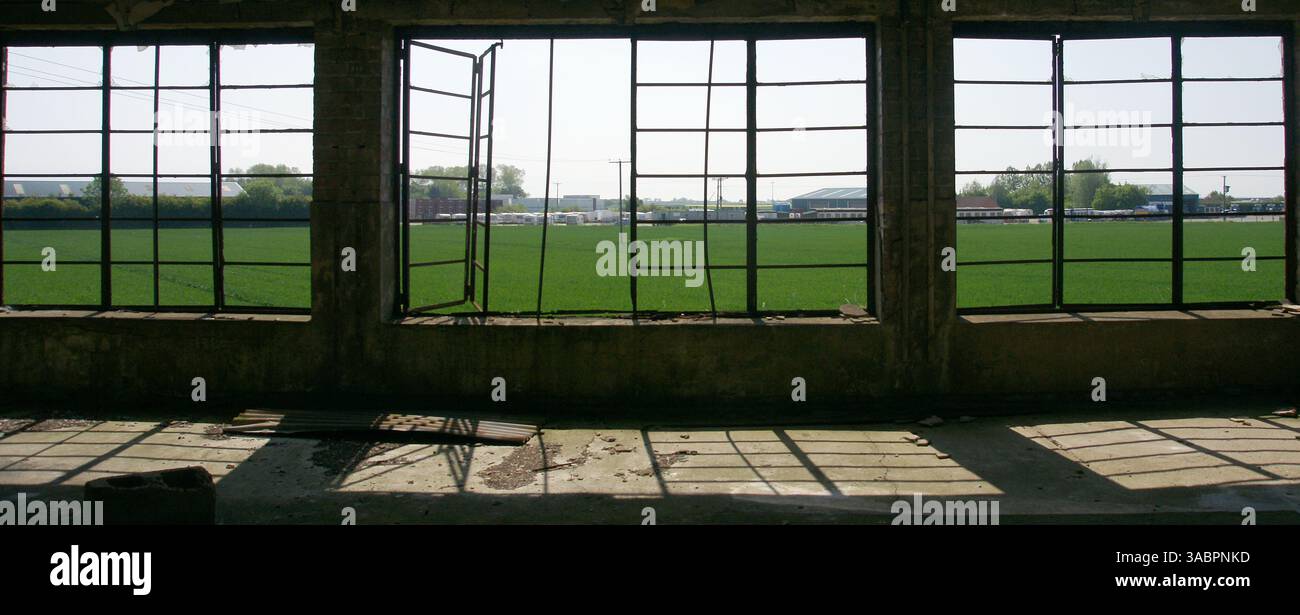 Interior of RAF Catfoss watch office. World war two military airfield ...