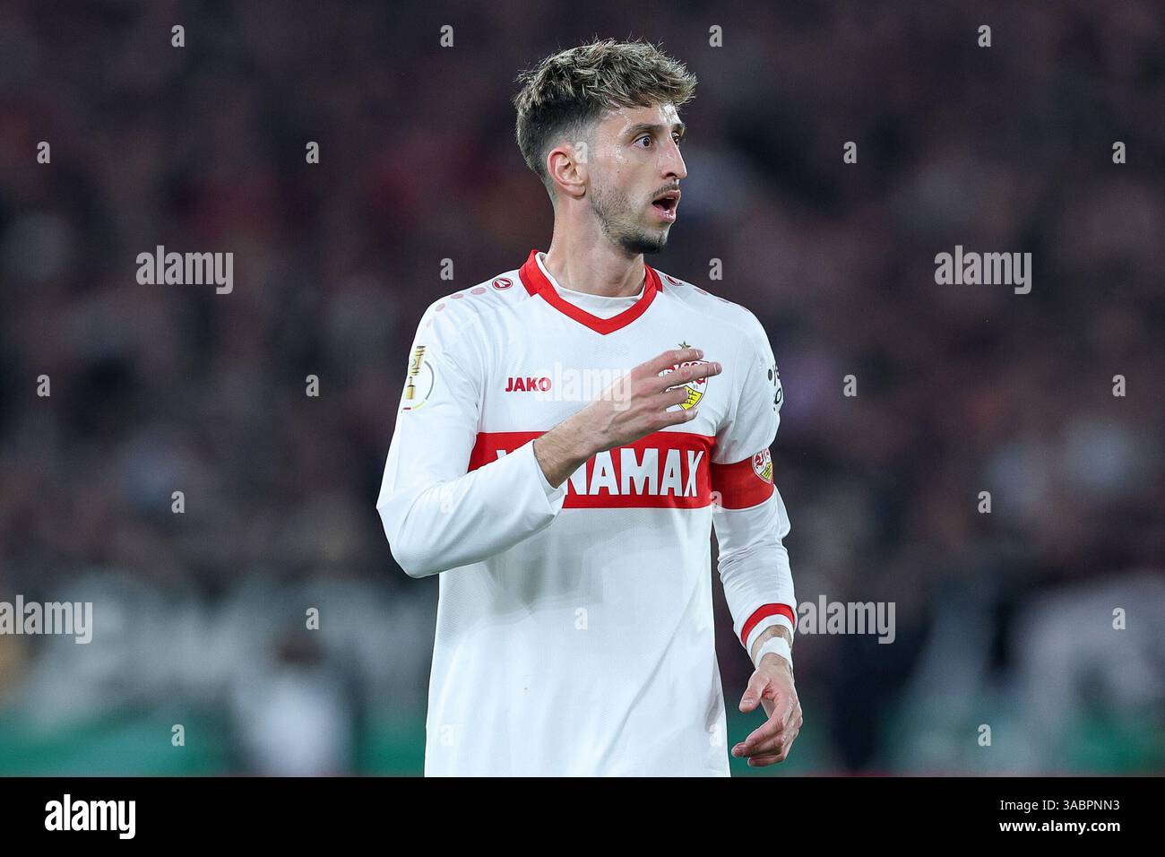 Stuttgart, Germany. 02nd Apr, 2025. Fussball DFB-Pokal Halbfinale VfB Stuttgart - RB Leipzig am ...