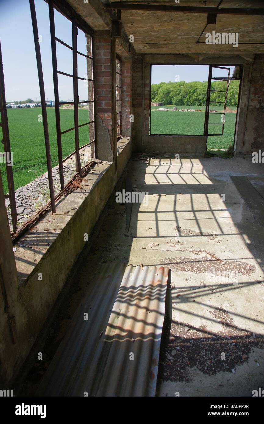 Interior of RAF Catfoss watch office. World war two military airfield ...