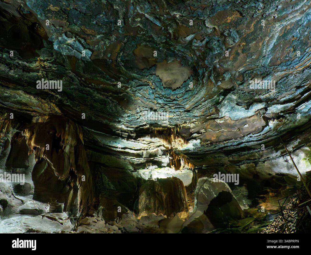 Colorful interior of the Sudwala Caves, Mpumalanga, South Africa Stock ...