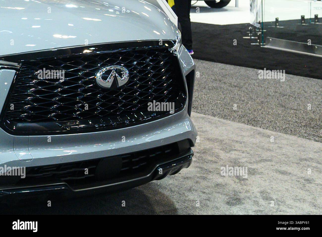 Toronto, ON, Canada - February 14, 2025: A Infiniti emblem is displayed ...