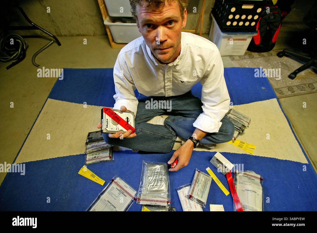 Computer evidence in bags hi-res stock photography and images - Alamy