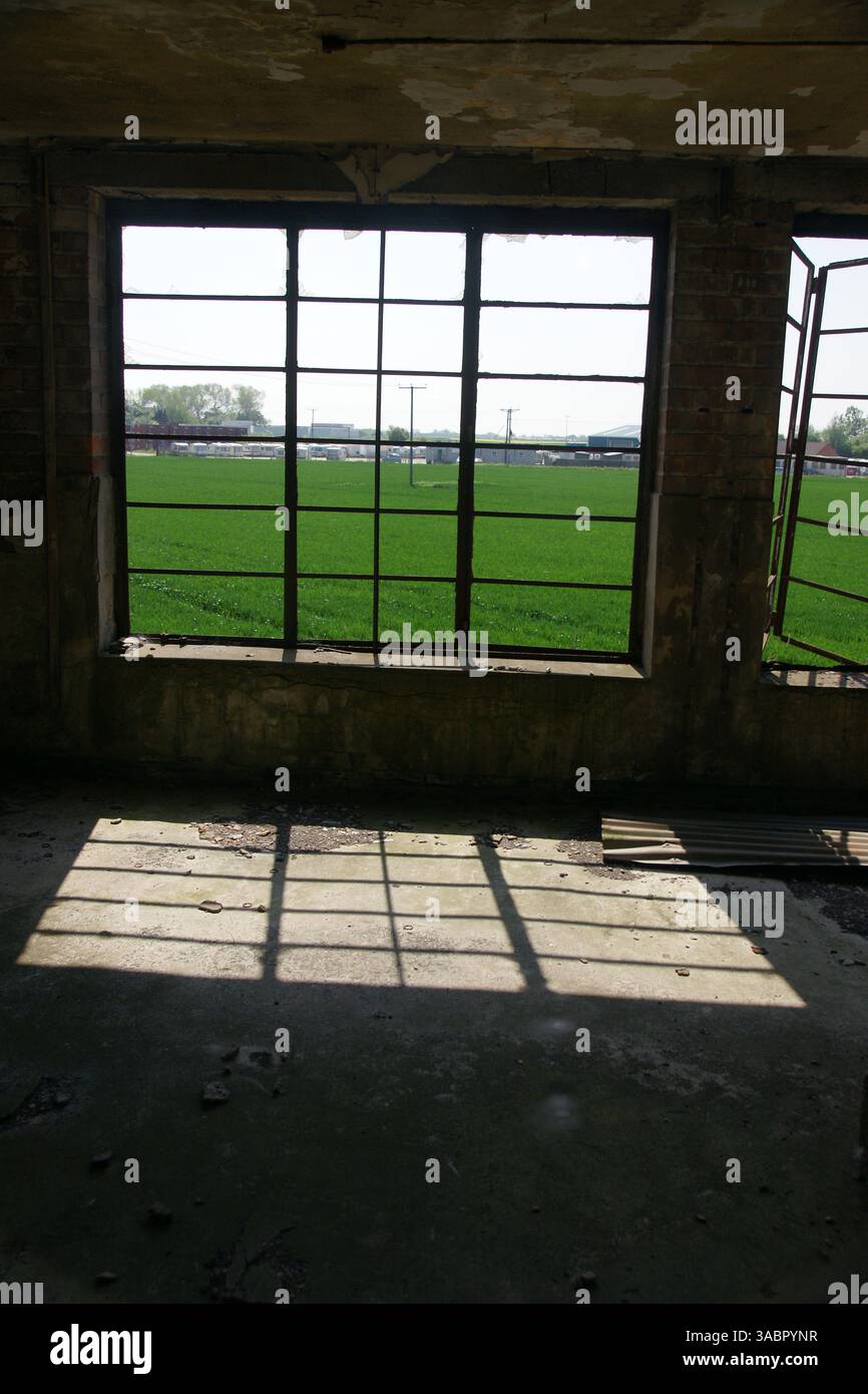 Interior of RAF Catfoss watch office. World war two military airfield ...