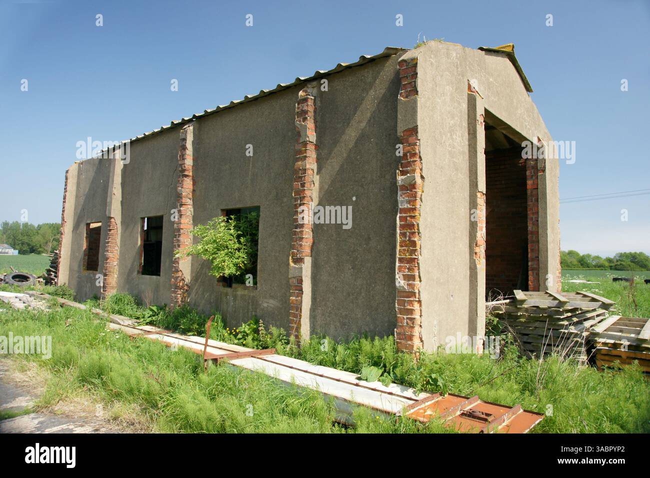 RAF Catfoss fire tender shed World war two military airfield ...