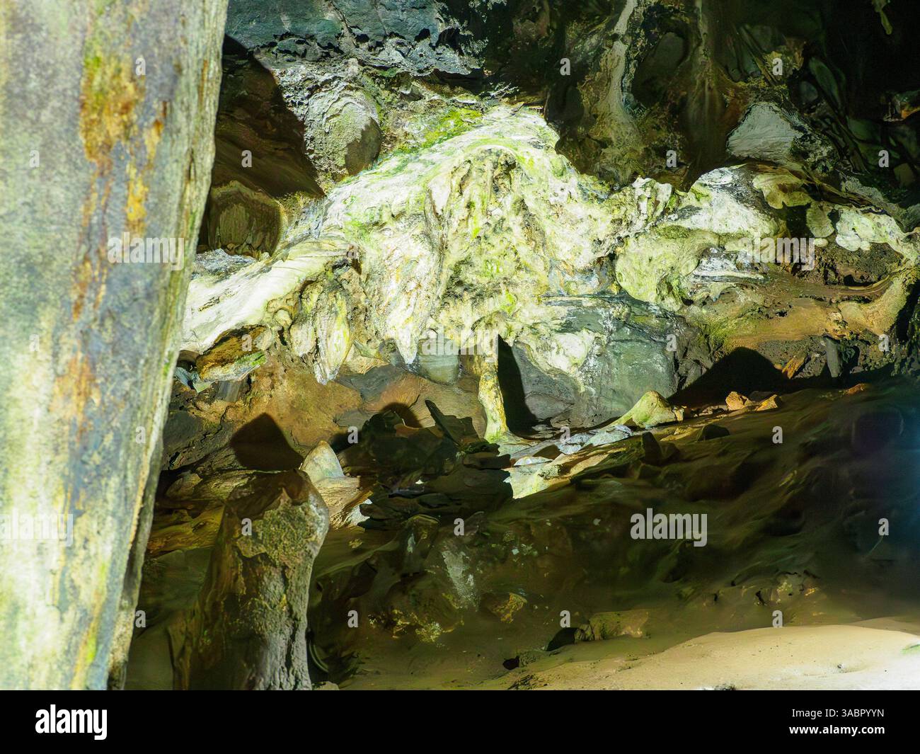 Colorful interior of the Sudwala Caves, Mpumalanga, South Africa Stock ...