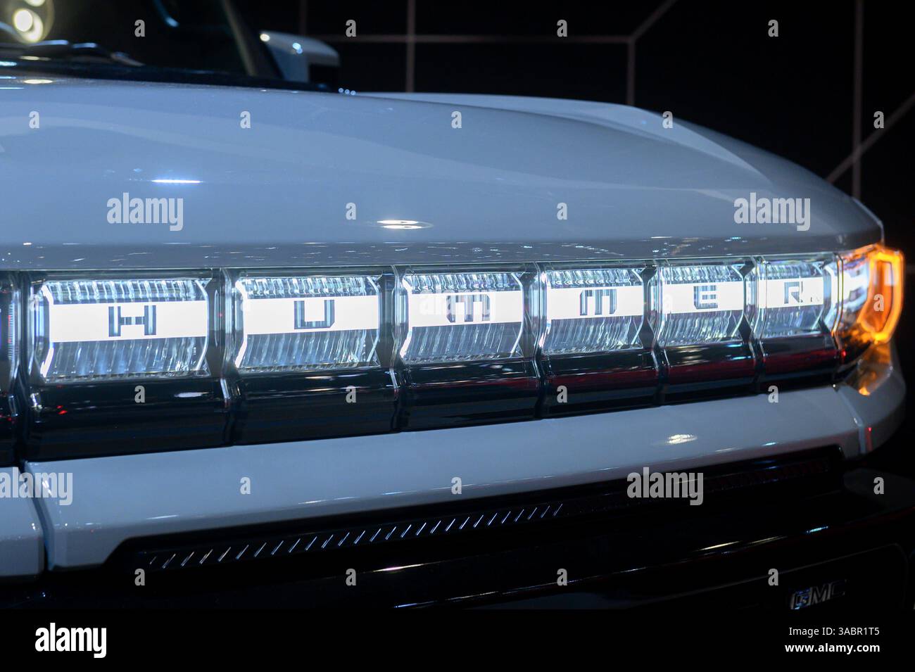 Toronto, ON, Canada - February 14, 2025 Hummer emblem is displayed on a ...