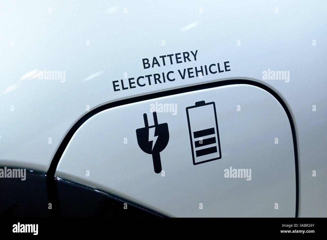 Toronto, ON, Canada - March 15, 2025: A close-up of a Battery Electric ...
