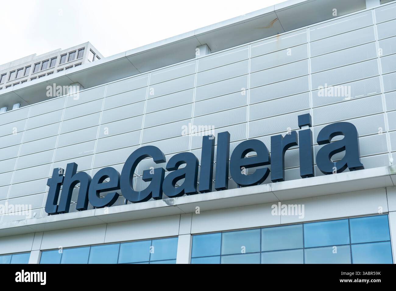 Houston, Texas, USA - April 6, 2024: Galleria mall logo sign on the ...