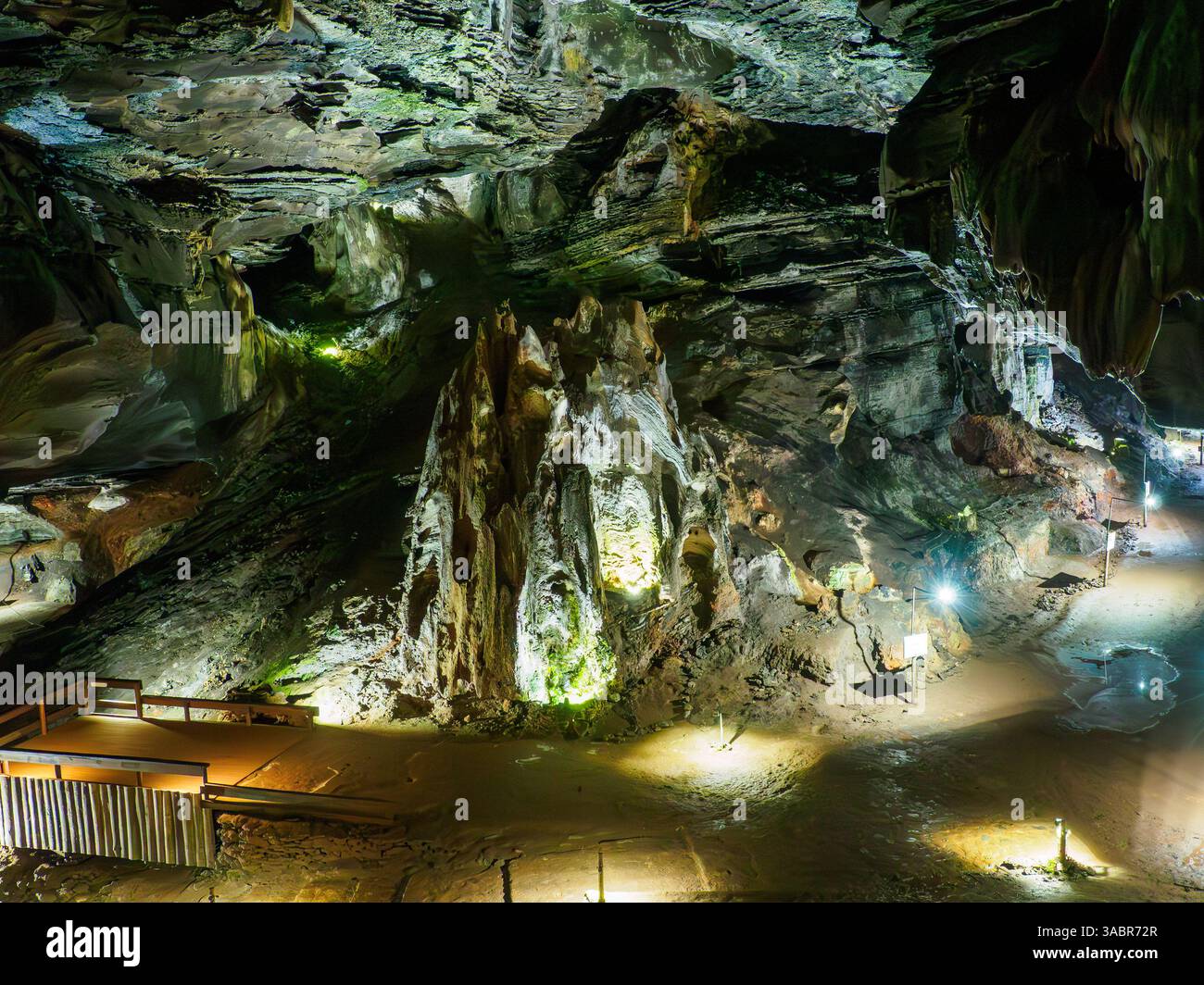 Colorful interior of the Sudwala Caves, Mpumalanga, South Africa Stock ...