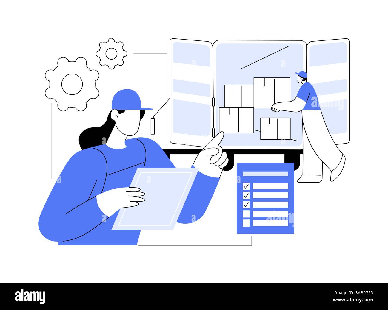 Making inventory isolated cartoon vector illustrations Stock Vector ...