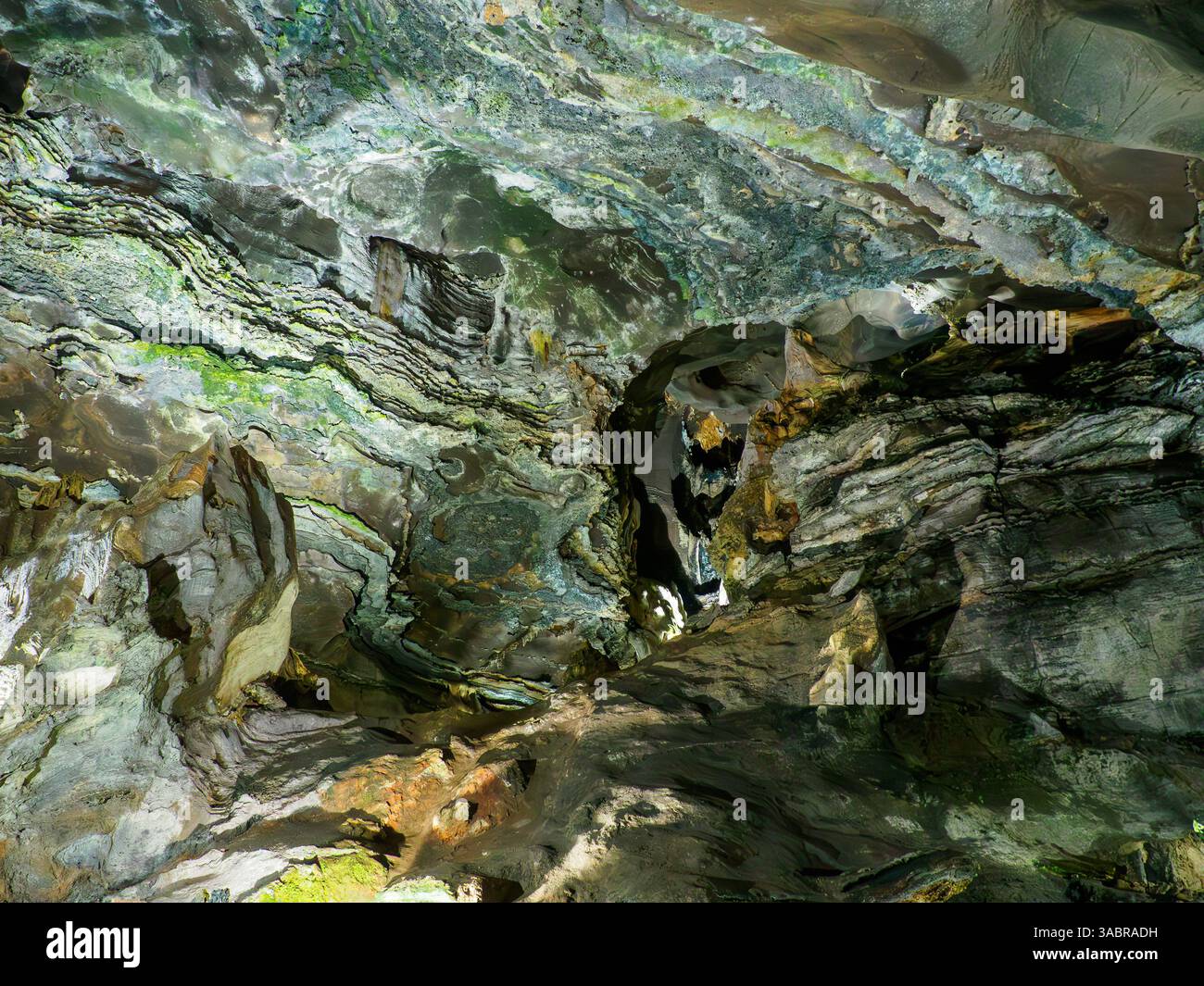 Colorful interior of the Sudwala Caves, Mpumalanga, South Africa Stock ...
