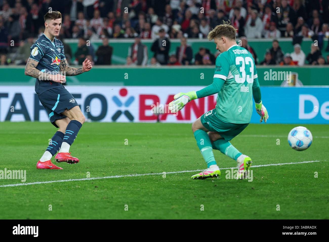Stuttgart, Germany. 02nd Apr, 2025. Fussball DFB-Pokal Halbfinale VfB Stuttgart - RB Leipzig am ...