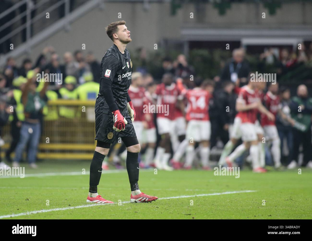 Milan, Italy. 02nd Apr, 2025. Josep Jimenez of Inter FC during Coppa ...