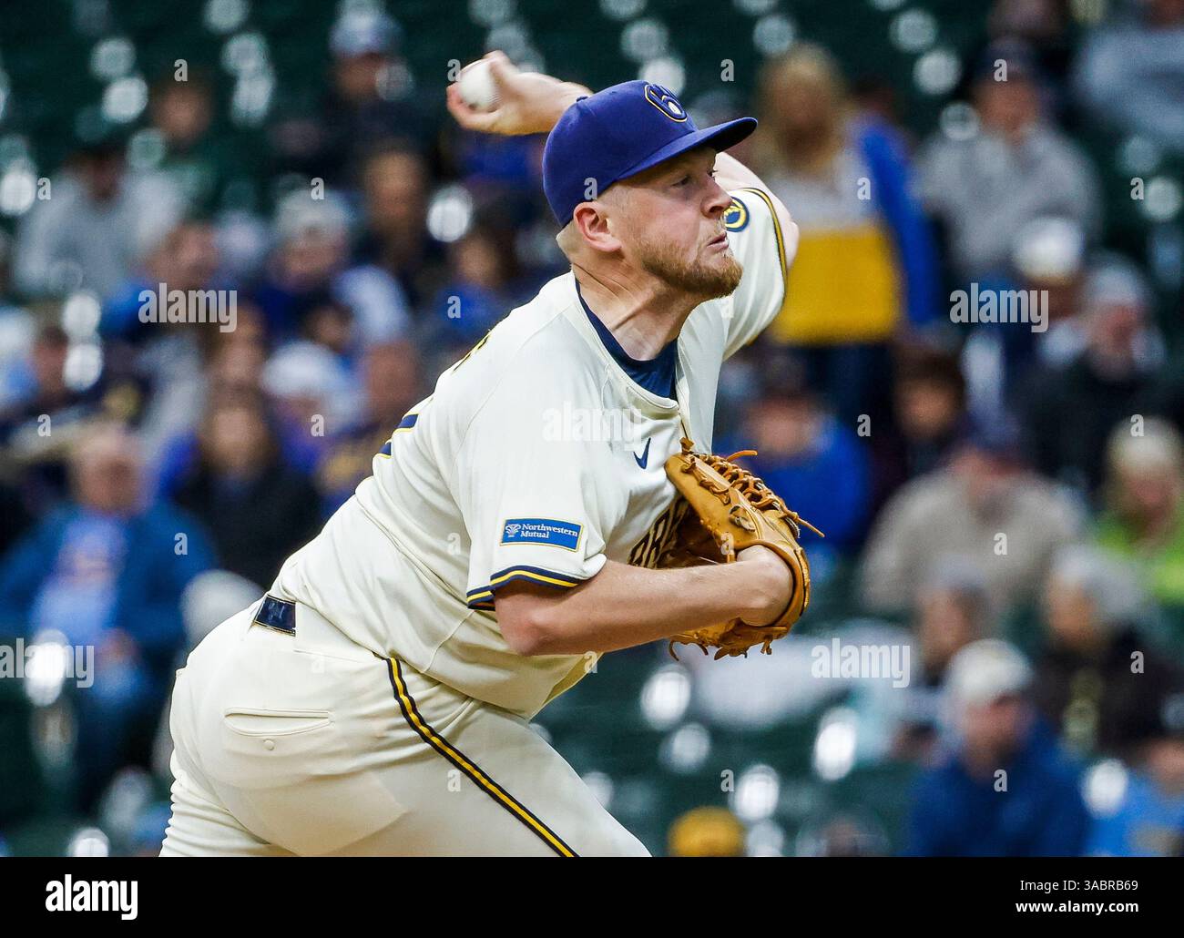 Milwaukee, United States. 02nd Apr, 2025. Milwaukee Brewers relief ...