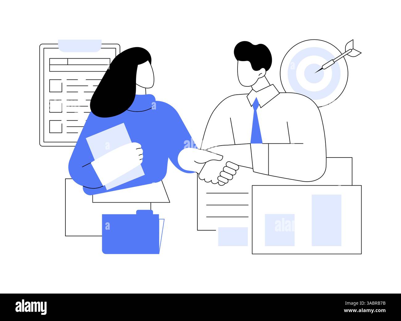 Business partner isolated cartoon vector illustrations Stock Vector ...