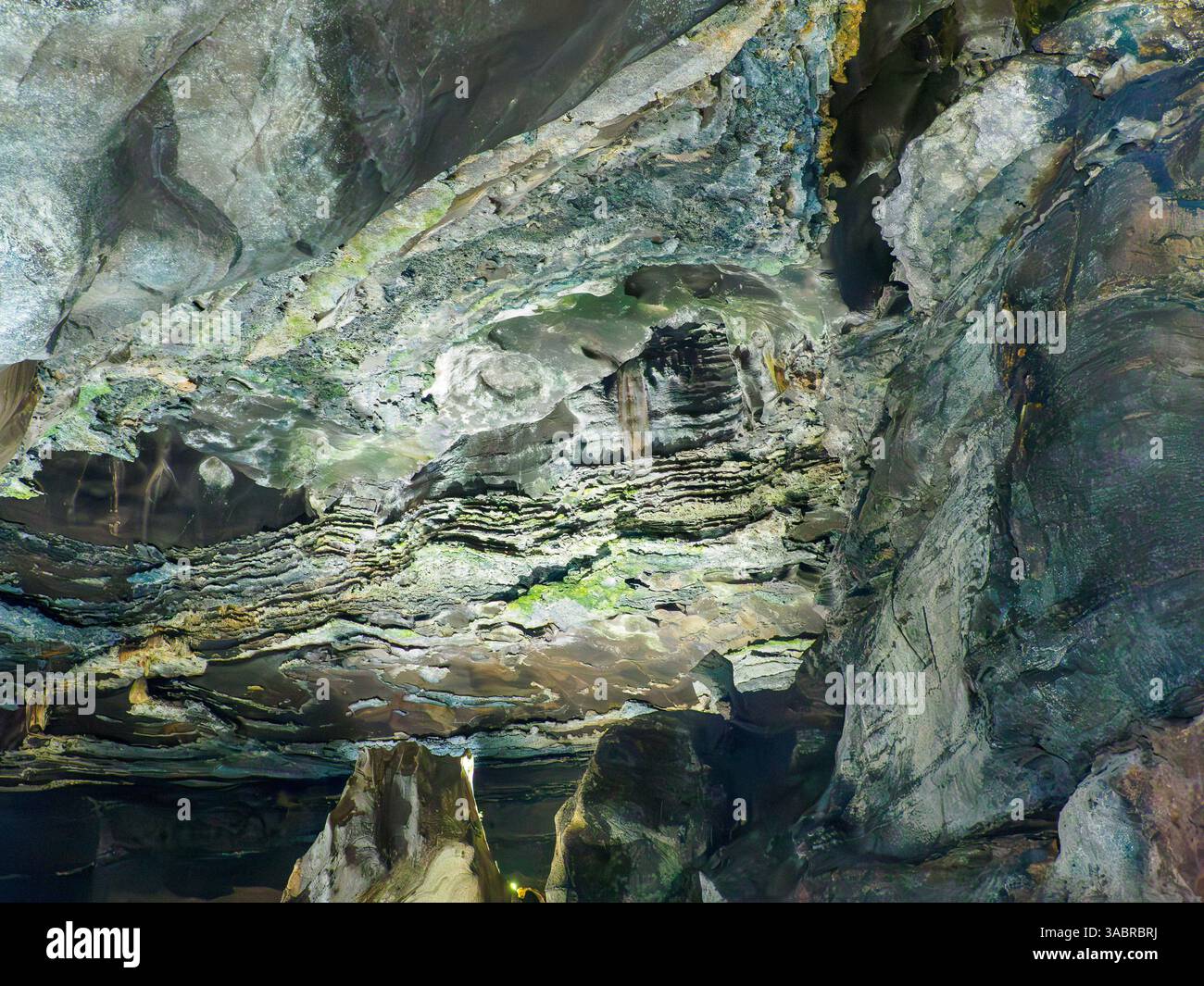 Colorful interior of the Sudwala Caves, Mpumalanga, South Africa Stock ...