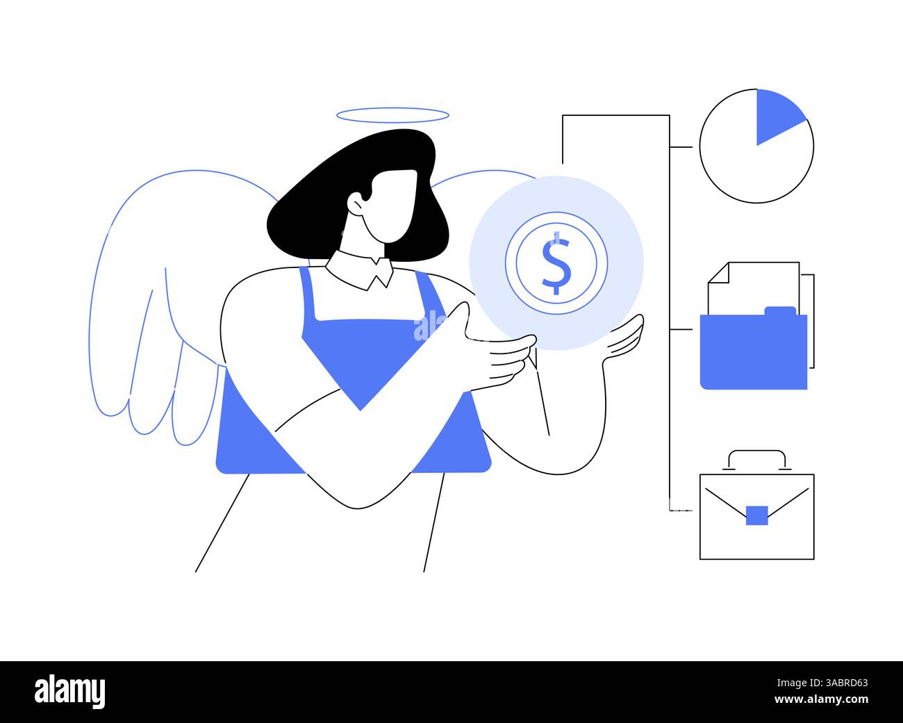 Business angel isolated cartoon vector illustrations Stock Vector Image ...