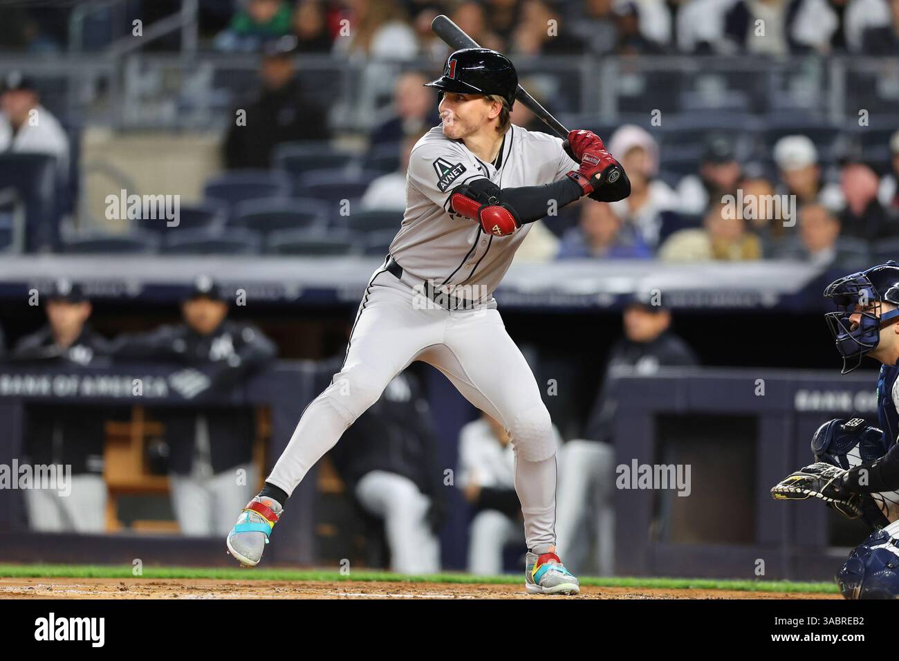 BRONX, NY - APRIL 01: Jake McCarthy #31 of the Arizona Diamondbacks at ...
