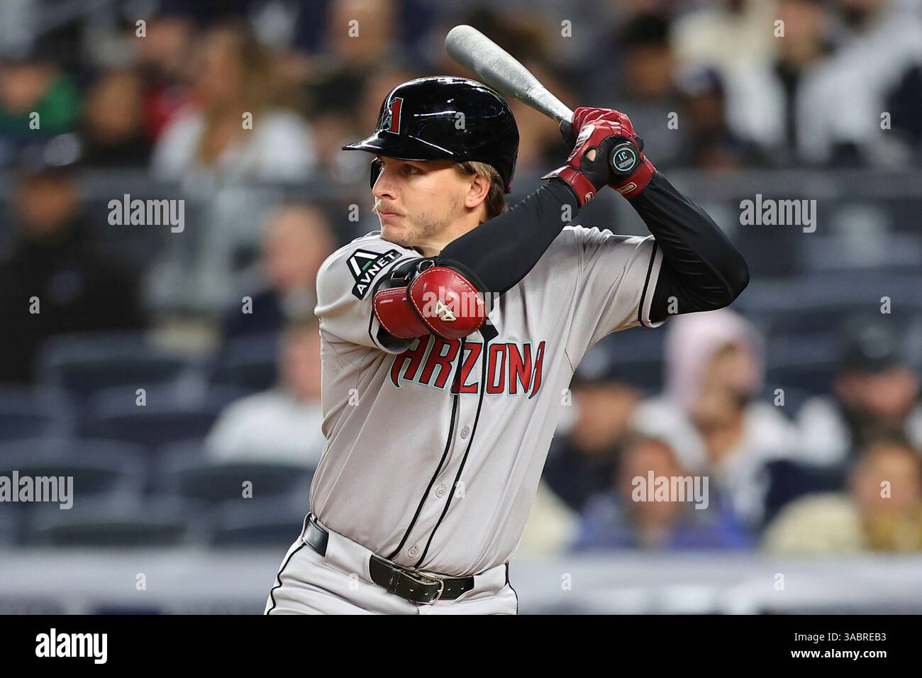 BRONX, NY - APRIL 01: Jake McCarthy #31 of the Arizona Diamondbacks at ...