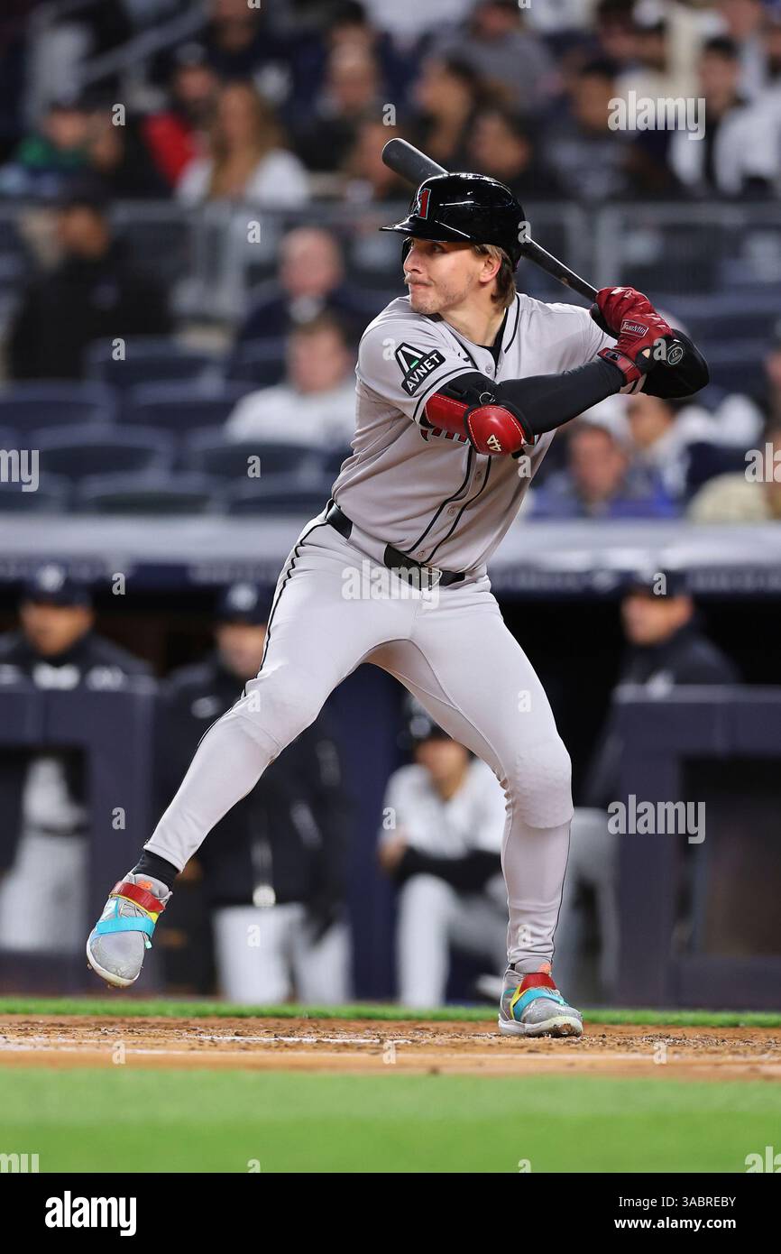 BRONX, NY - APRIL 01: Jake McCarthy #31 of the Arizona Diamondbacks at ...