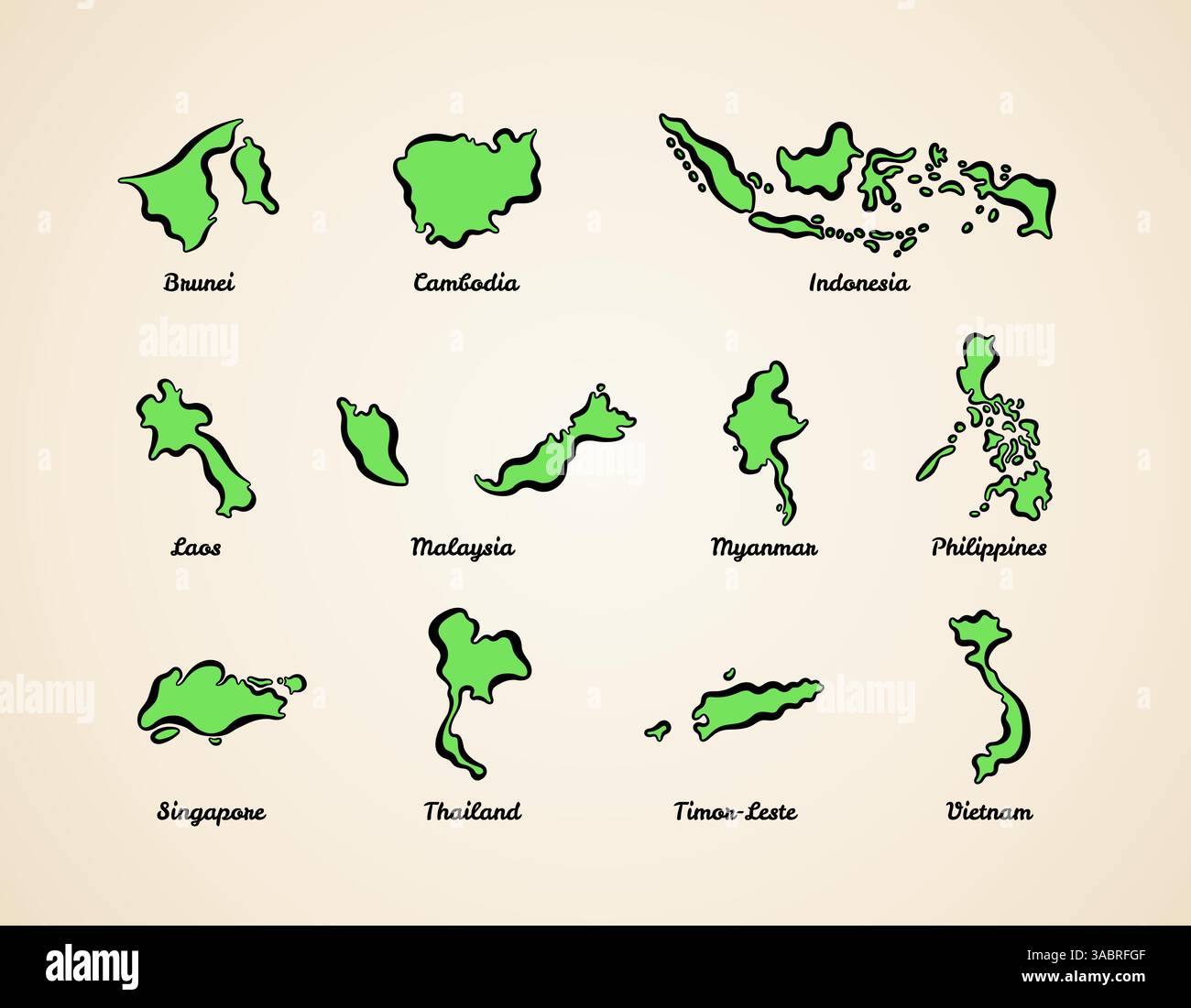 Map of cambodia vietnam thailand laos hi-res stock photography and ...