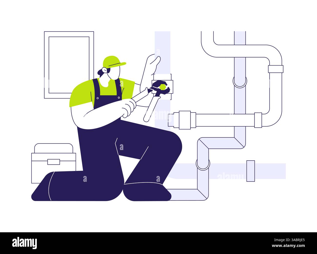 Plumbing installation abstract concept vector illustration Stock Vector ...