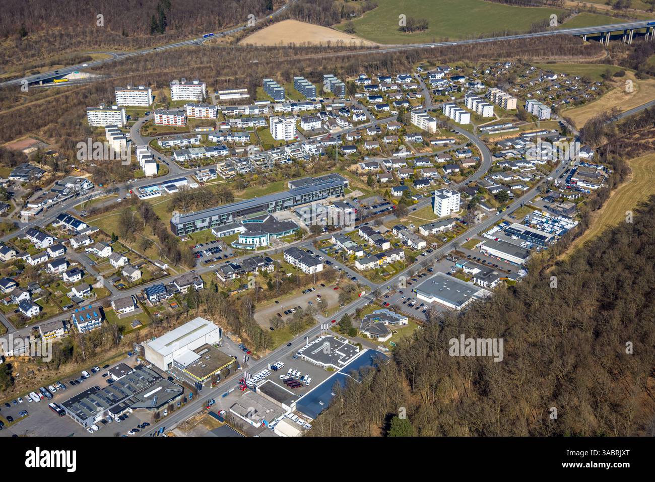Luftbild, FH Südwestfalen Studierendenwerk Dortmund, Meschede-Stadt ...