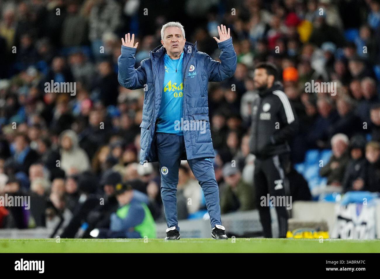 Manchester City assistant manager Juanma Lillo gestures on the ...